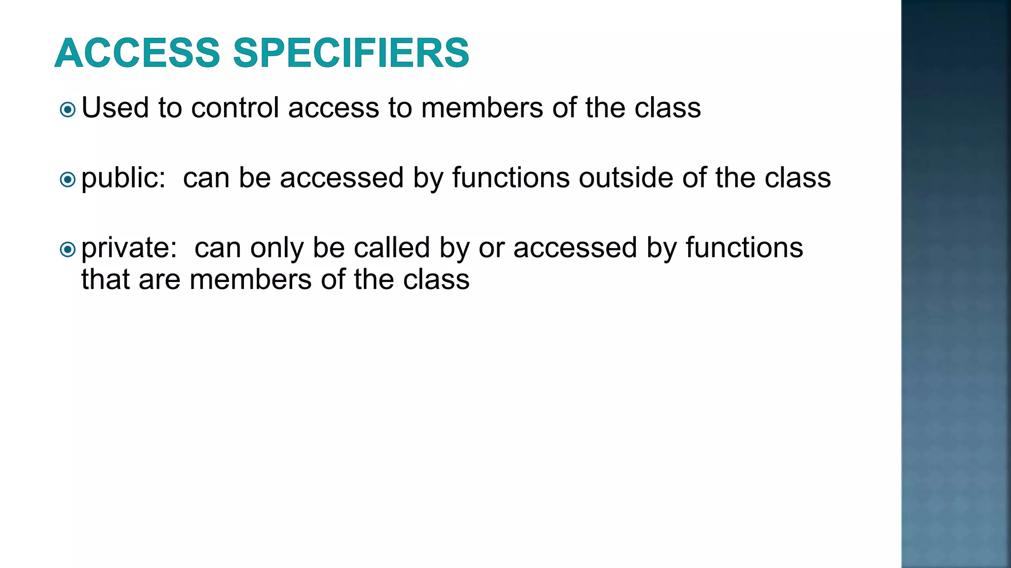 Chapter 13 introduction to classes | PPTX