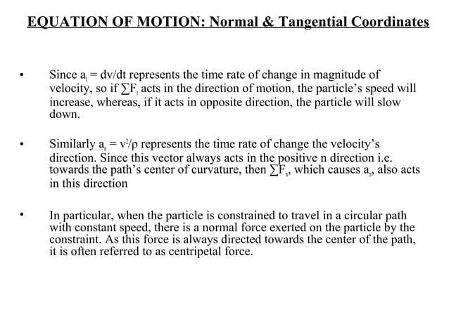 Chapter 13 kinetics_of_particle--force_acceleration | PPT