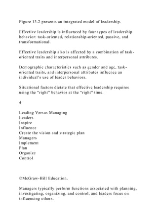 CHAPTER 13Leadership Effectiveness©McGraw-Hill Education.docx