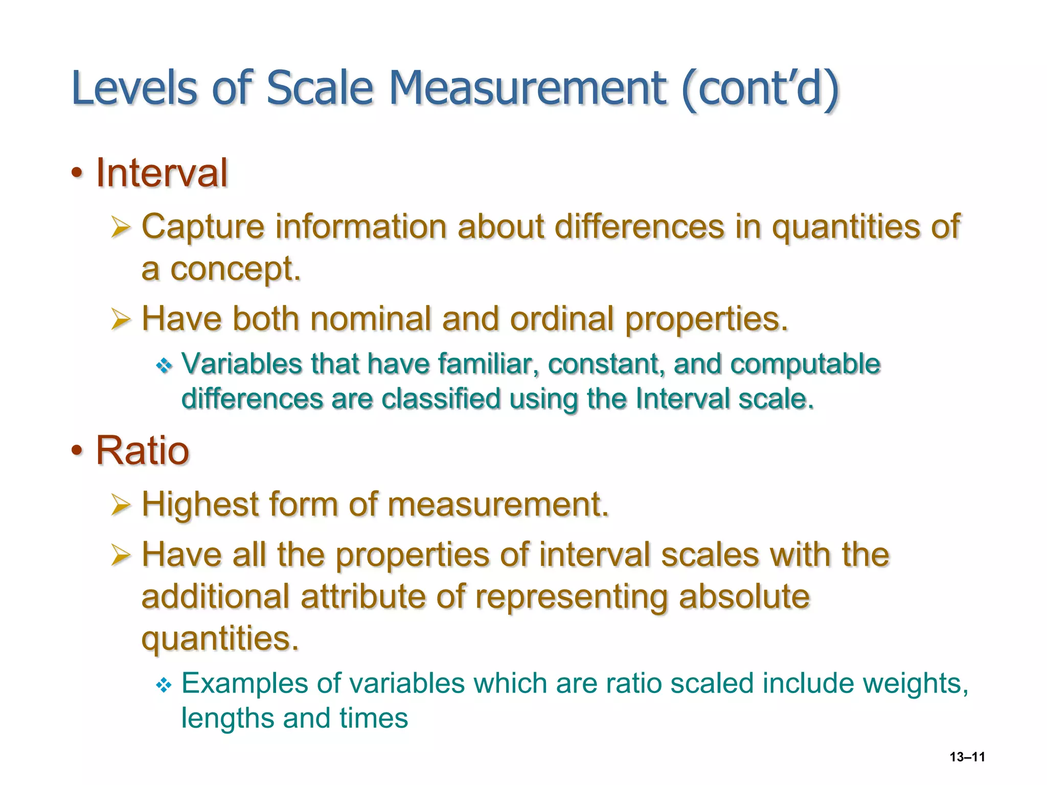 Chapter 13 Measuremen and Scaling Concept Slides.ppt