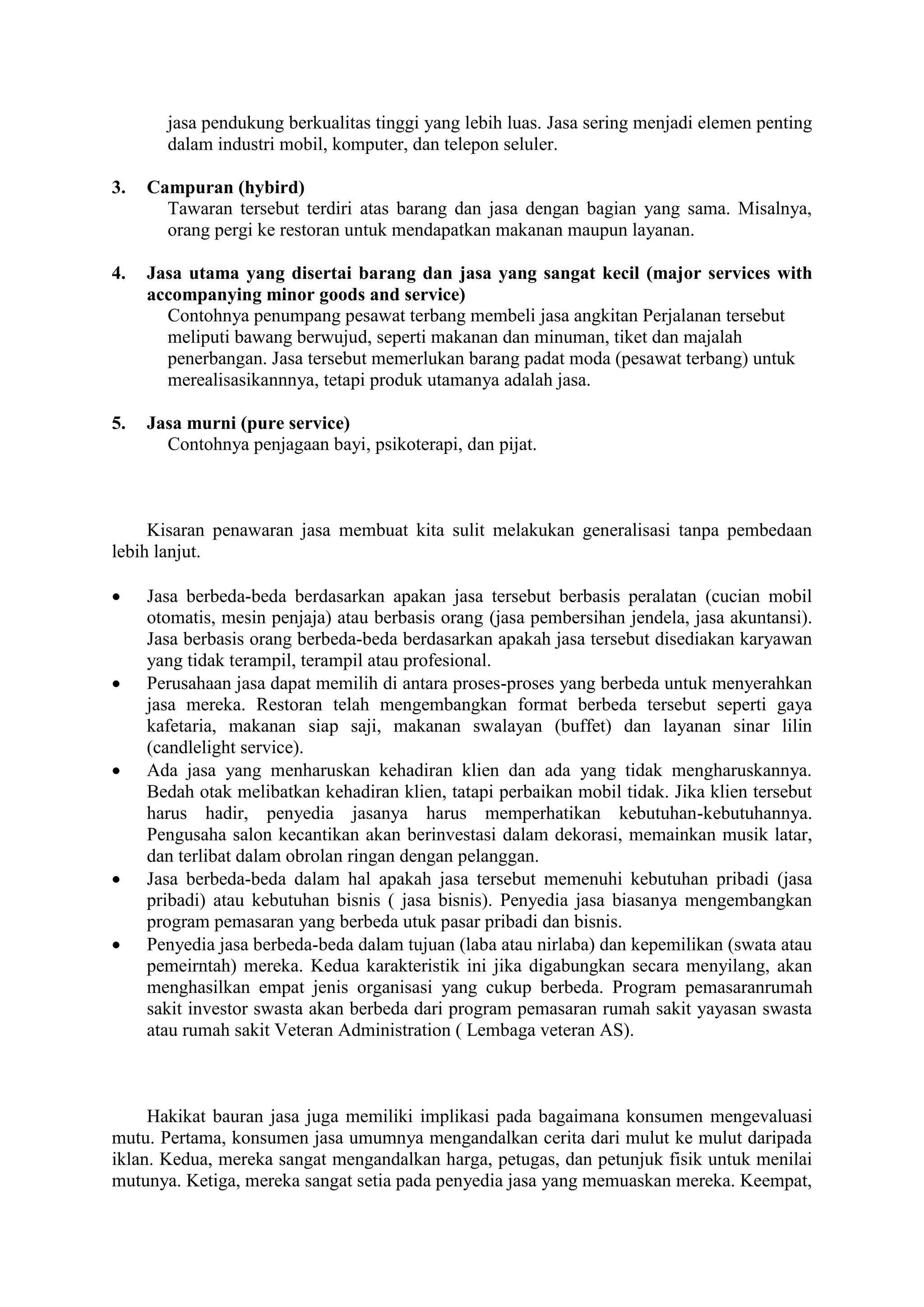 manajemen pemasaran Chapter 13 merancang dan mengelola jasa | DOCX
