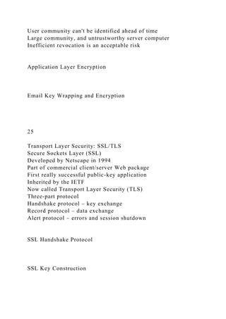 Chapter 13Network EncryptionChapter 13 OverviewRole of.docx