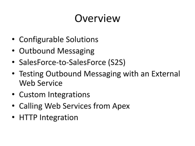 SFDC Outbound Integrations | PPT