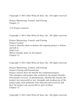 Chapter 13Project Management and SDLCPrepared by Dr. D.docx