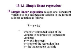Chapter 13 ( Regression Model).ppt essential slide | PPT