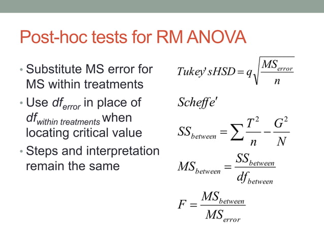 Repeated Measures ANOVA | PDF
