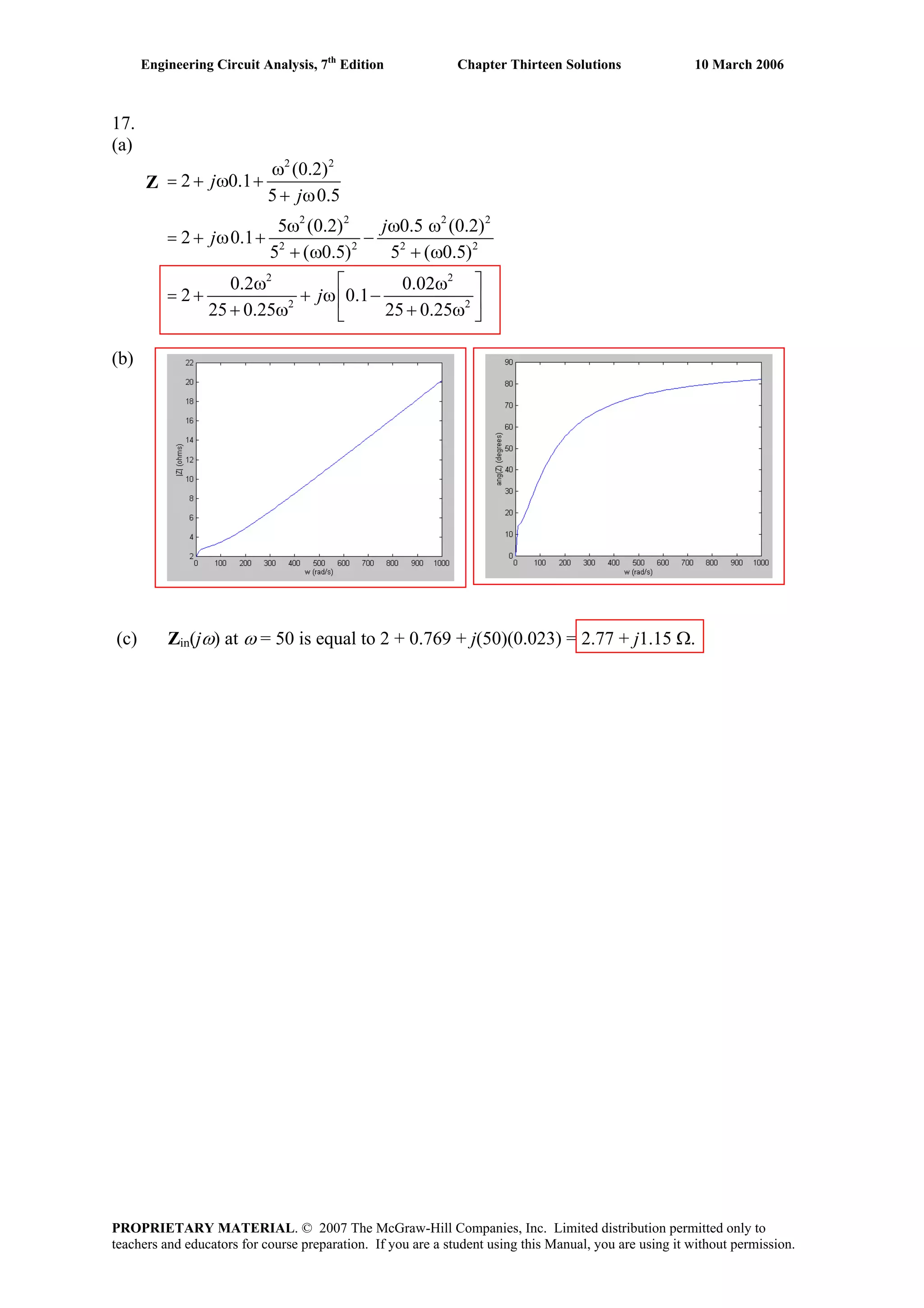 Chapter 13 solutions_to_exercises (engineering circuit analysis 7th) | PDF