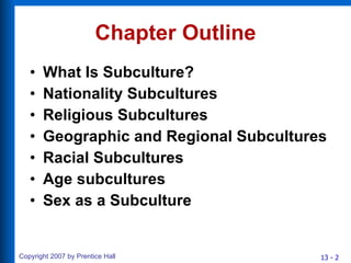 Chapter 13 Subcultures | PPT