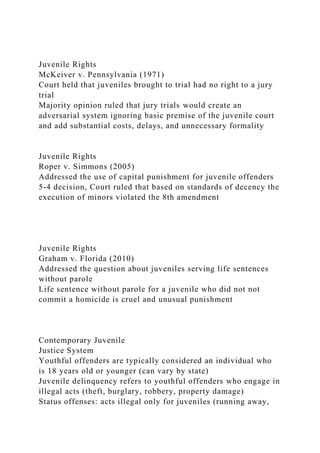 Chapter 13 The Juvenile Justice SystemJuveniles were not alway.docx