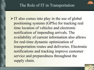 Chapter 13 transportation in a supply chain | PPT
