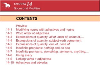 Chapter 14 Nouns &Modifiers | PPS