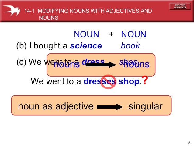 Chapter 14 Nouns &Modifiers