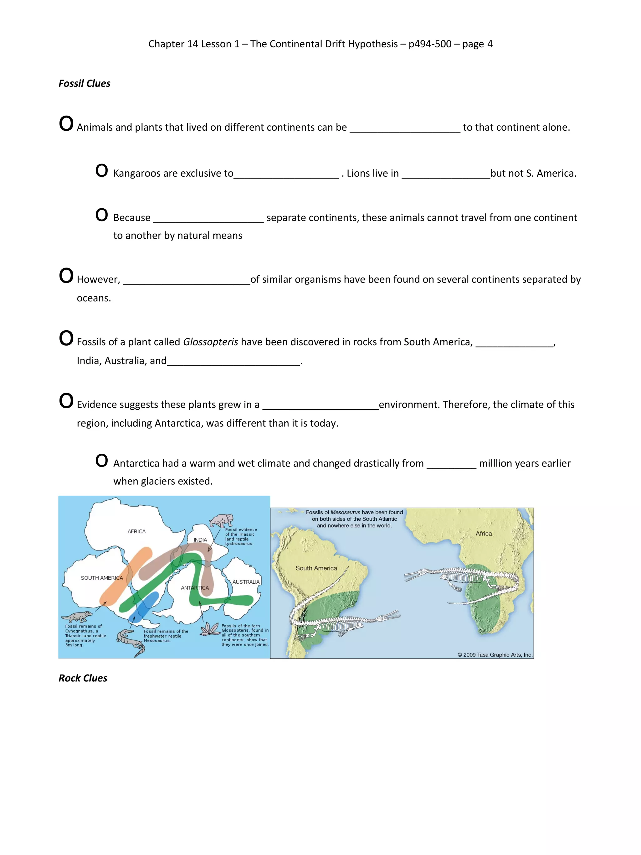 Chapter 14.1: Continental Drift Hypothesis | RTF
