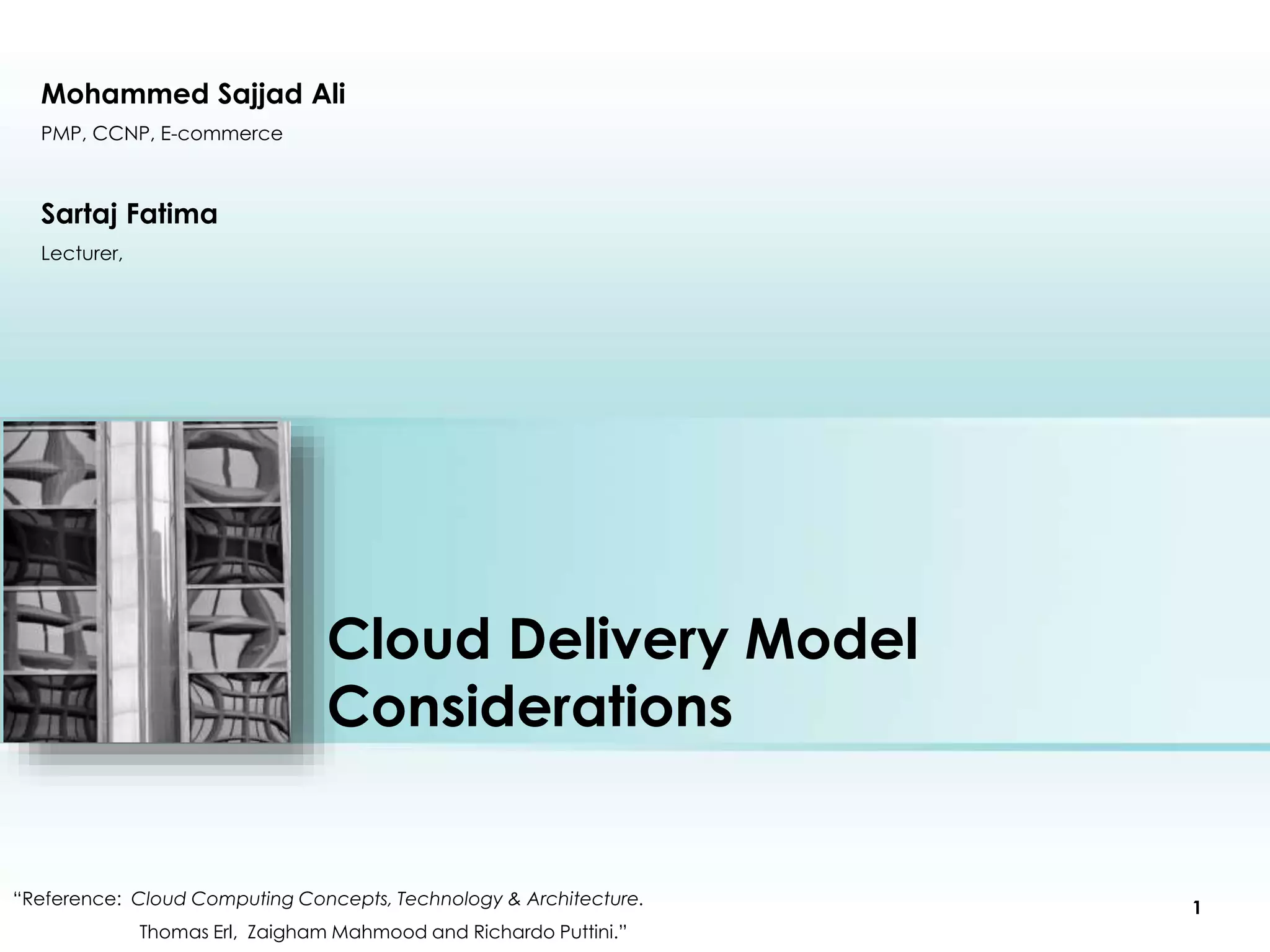 Cloud Delivery Model Considerations | PPTX