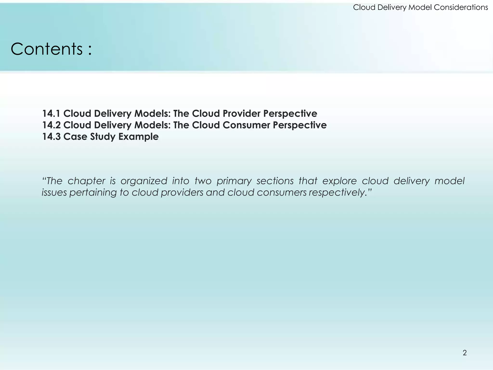 Cloud Delivery Model Considerations | PPTX