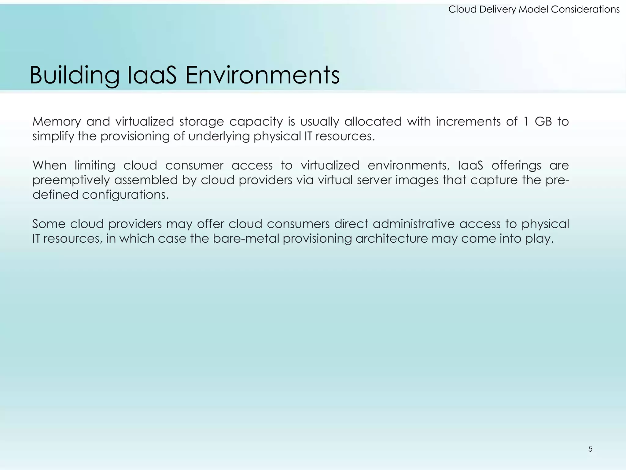 Cloud Delivery Model Considerations | PPTX