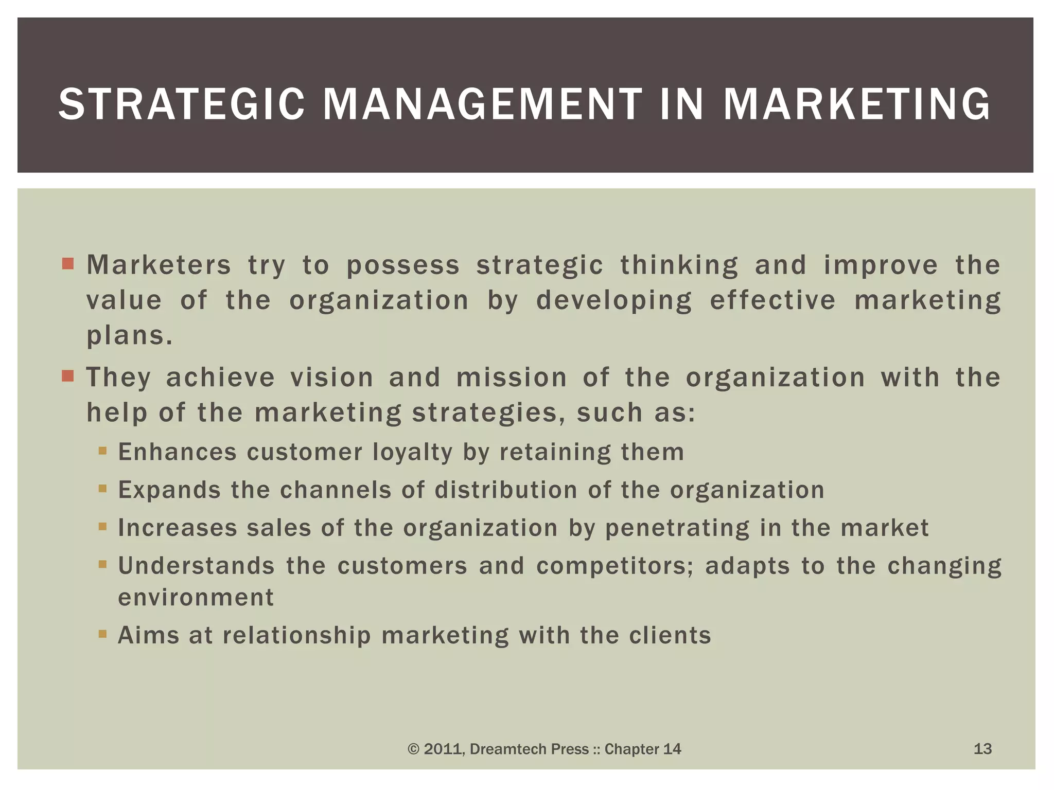 Chapter 14 management strategies in an organization | PPSX | Business Administration | Business