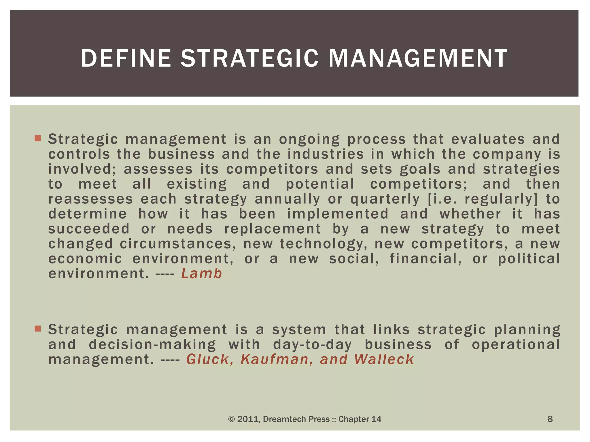Chapter 14 management strategies in an organization | PPSX | Business ...