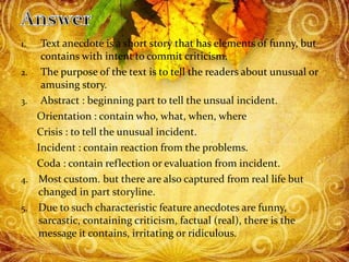 Chapter 14 Anecdote text | PPTX