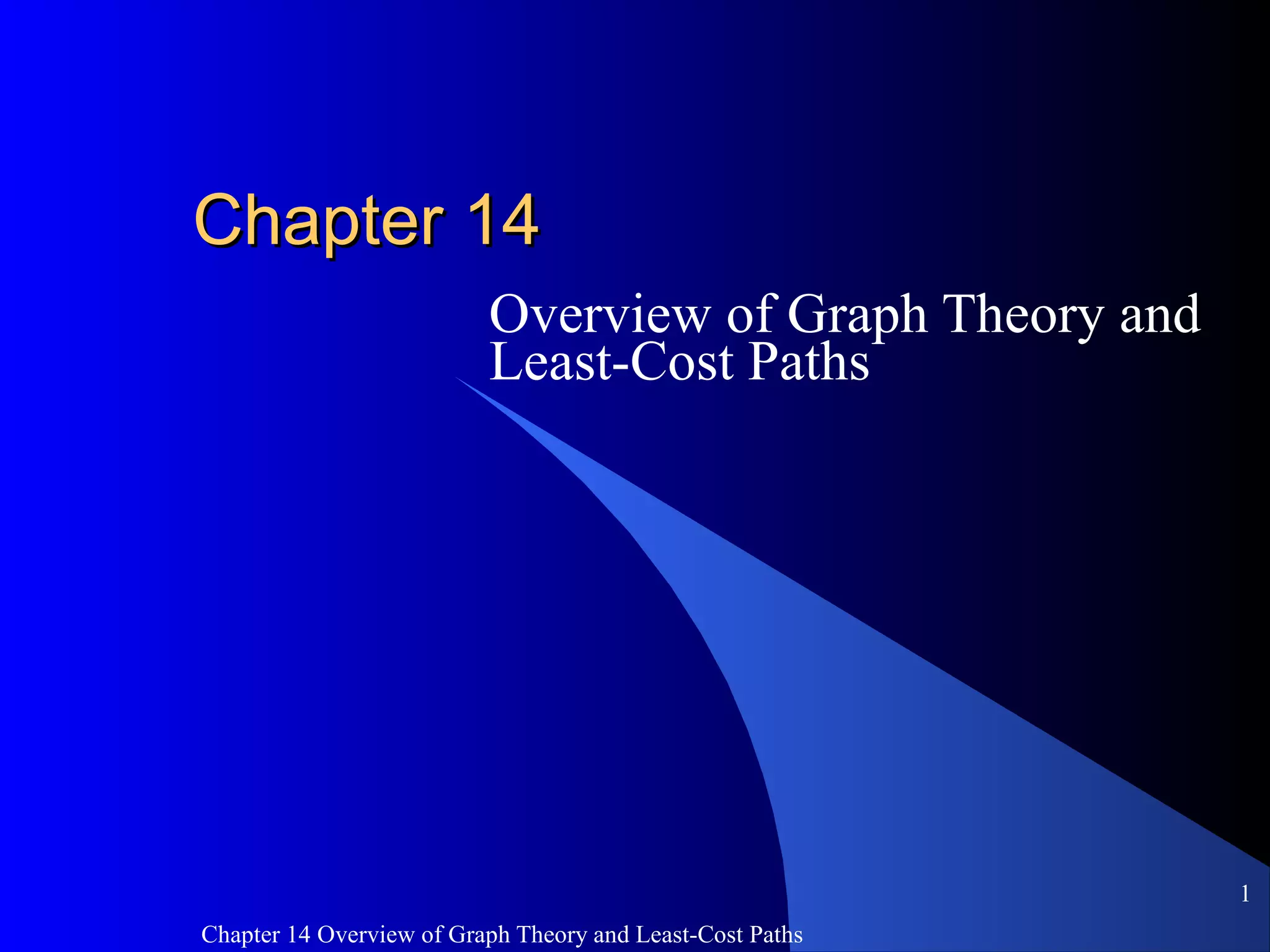 Overview of Graph Theory and Least-Cost Paths Chapter 14 | PPT