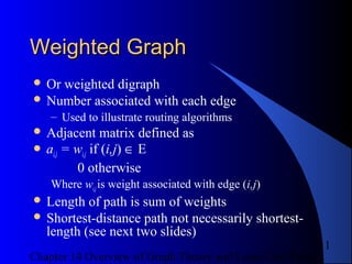 Overview of Graph Theory and Least-Cost Paths Chapter 14 | PPT