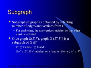 Overview of Graph Theory and Least-Cost Paths Chapter 14 | PPT