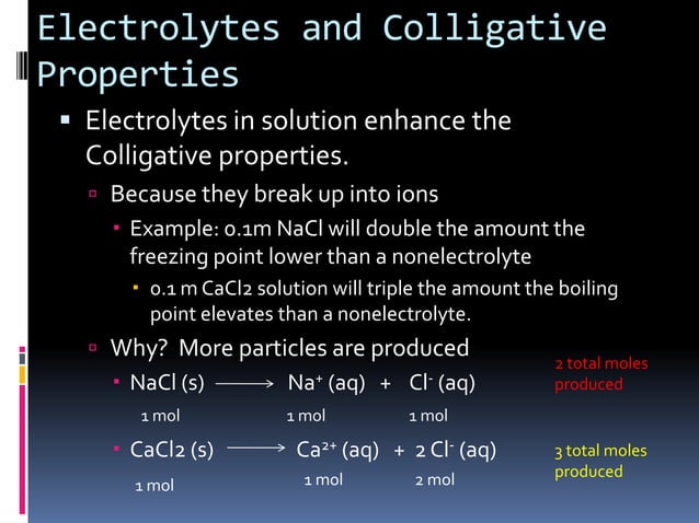 Chapter 14.2 : Colligative Properties | PPTX | Chemistry | Science