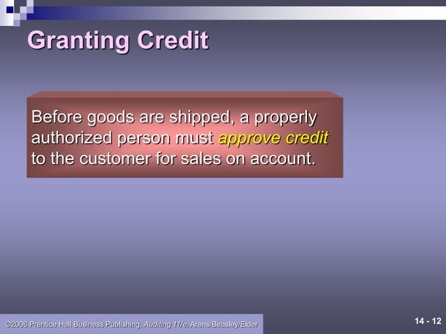 Chapter 14 Audit of the Sales and Collection Cycle.ppt | Business ...