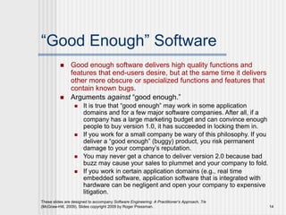 Effective Software Process The Software Quality Dilemma | PPT
