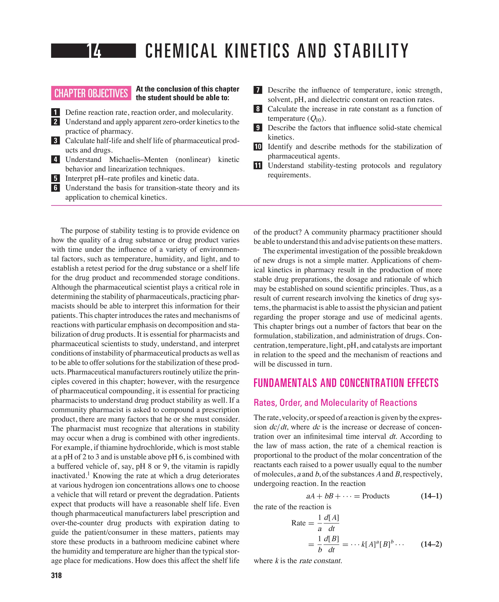 Chapter14-chemical kinetics and stability | PDF