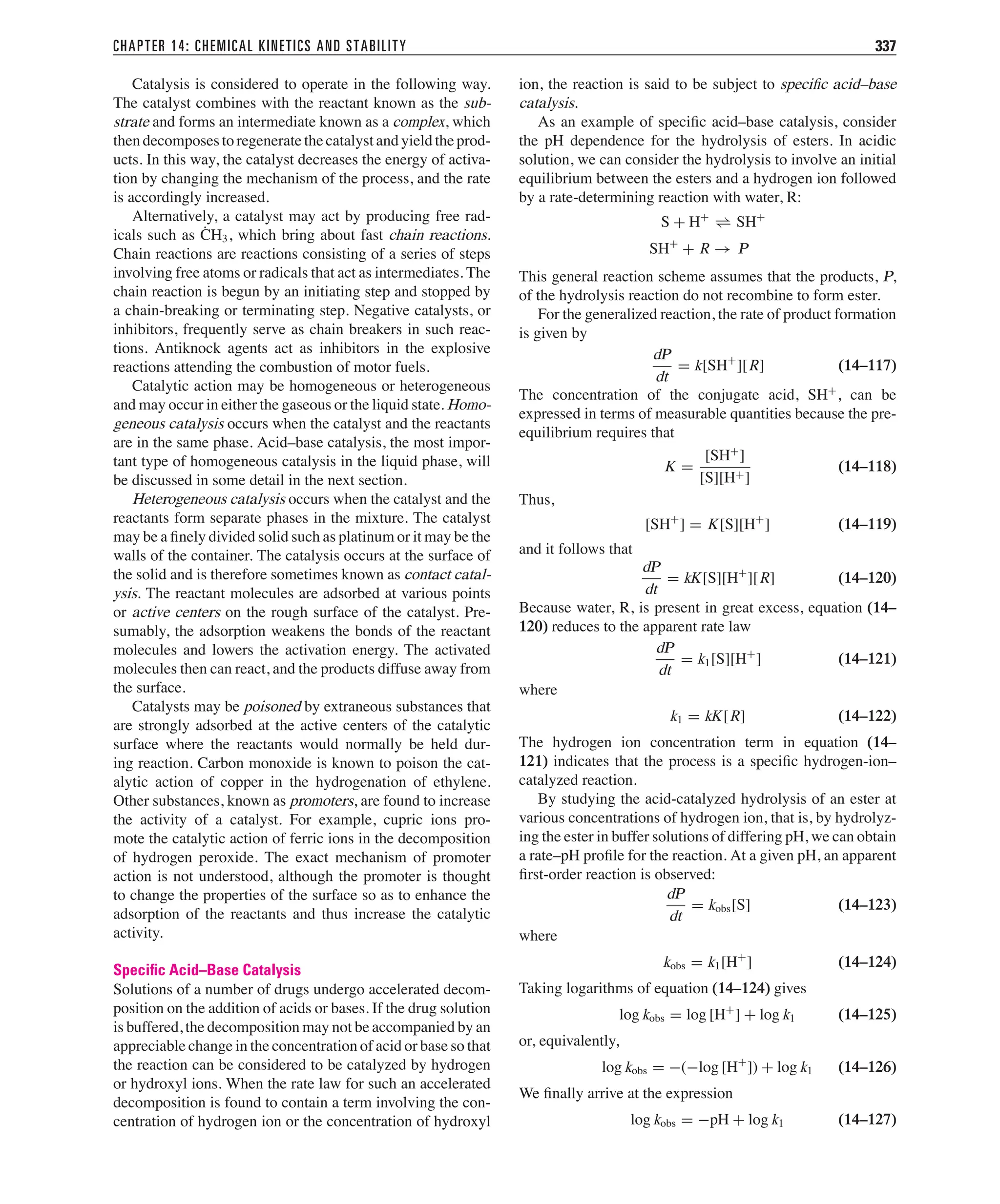 Chapter14-chemical kinetics and stability | PDF