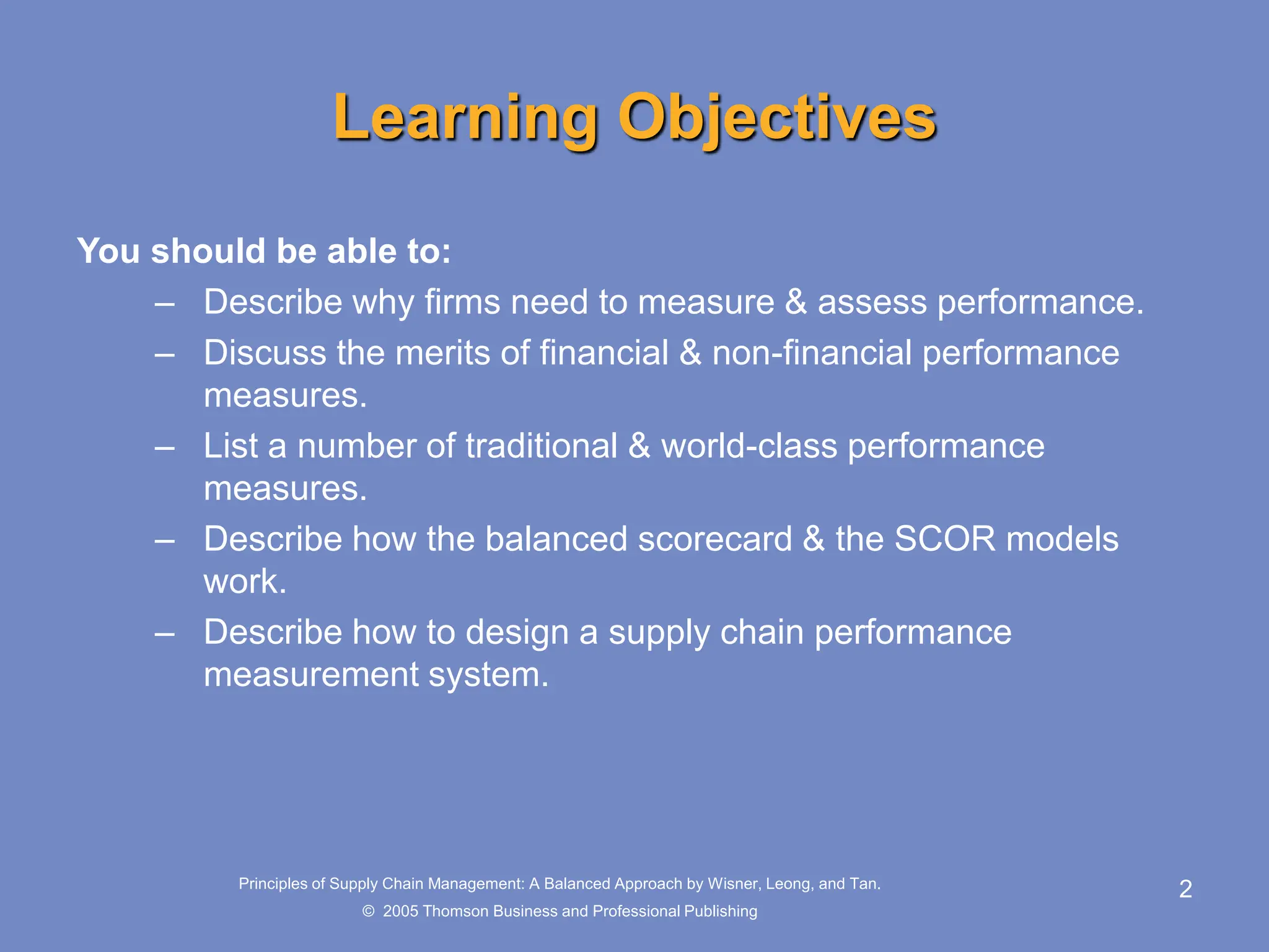 Performance Measurement Supply Chain Management | PPT