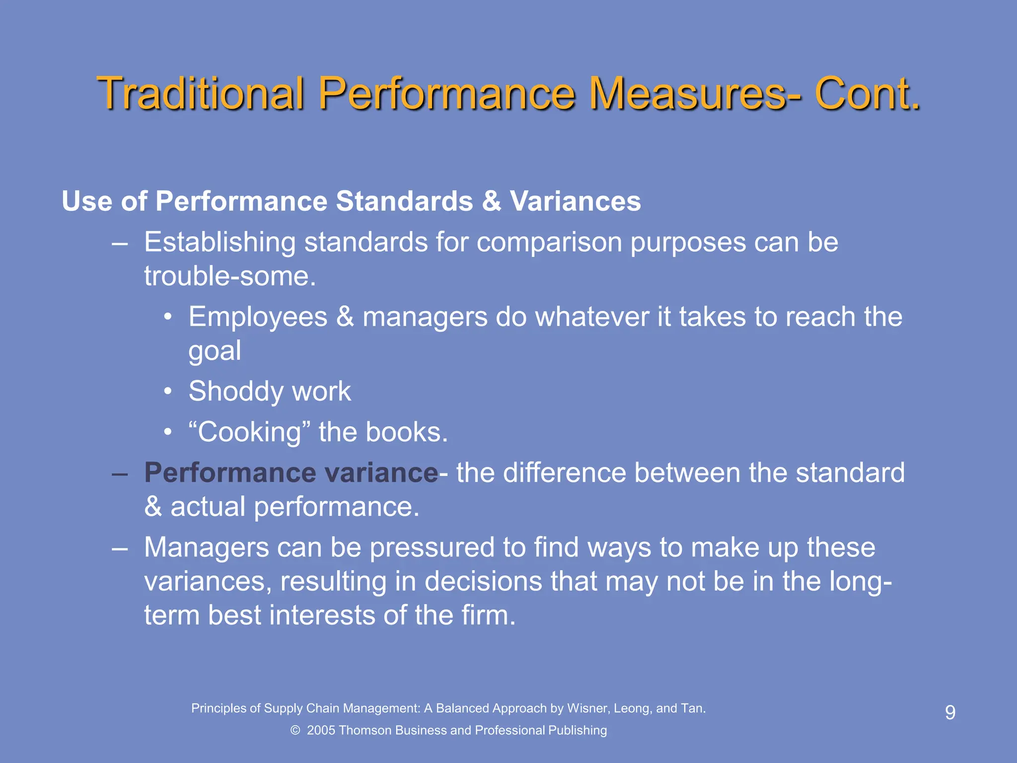 Performance Measurement Supply Chain Management | PPT