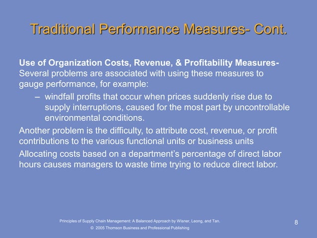 Performance Measurement Supply Chain Management | PPT
