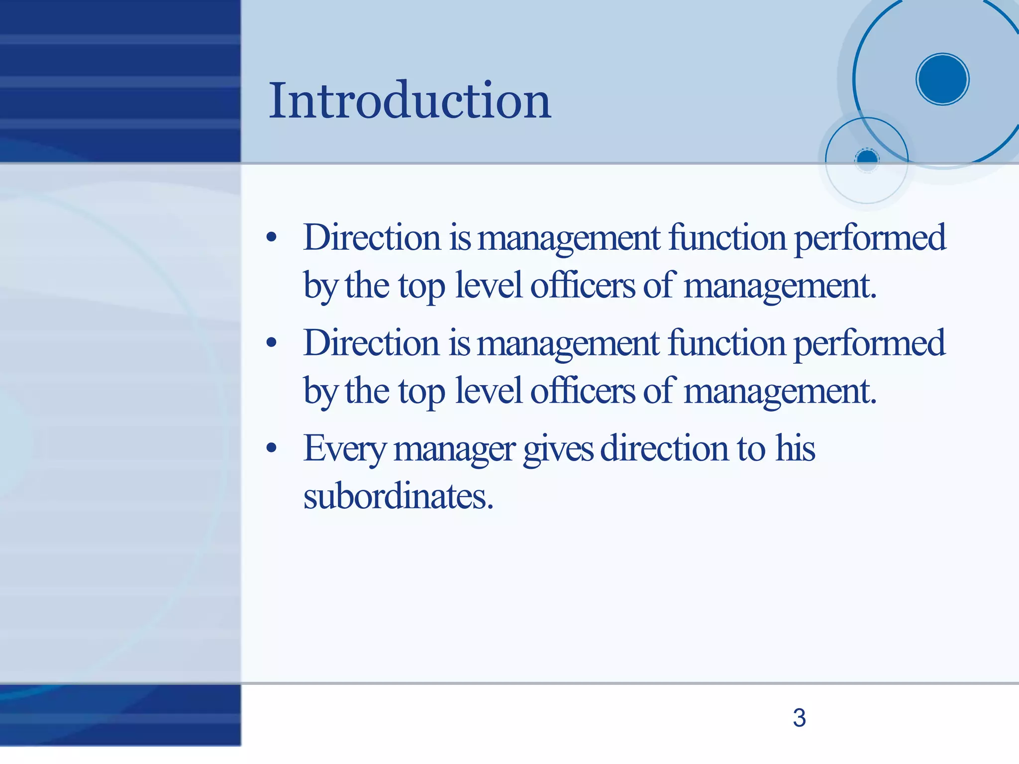 Directing in Management - Principles and Techniques | PPTX