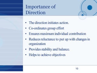 Directing in Management - Principles and Techniques | PPTX