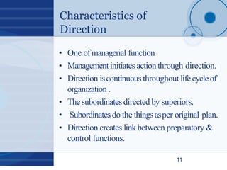 Directing in Management - Principles and Techniques | PPTX