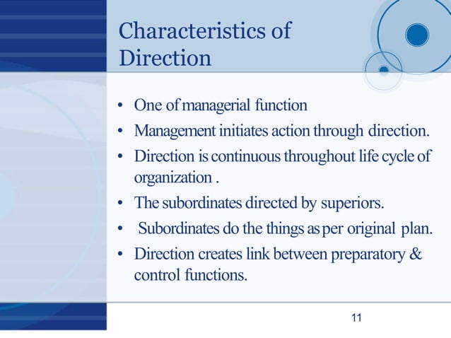 Directing in Management - Principles and Techniques | PPTX | Business ...