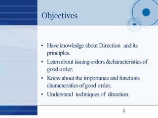 Directing in Management - Principles and Techniques | PPTX