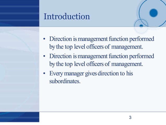 Directing in Management - Principles and Techniques | PPTX | Business | Business and Finance