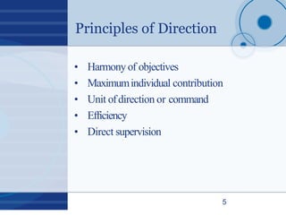 Directing in Management - Principles and Techniques | PPTX