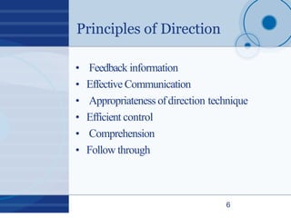 Directing in Management - Principles and Techniques | PPTX
