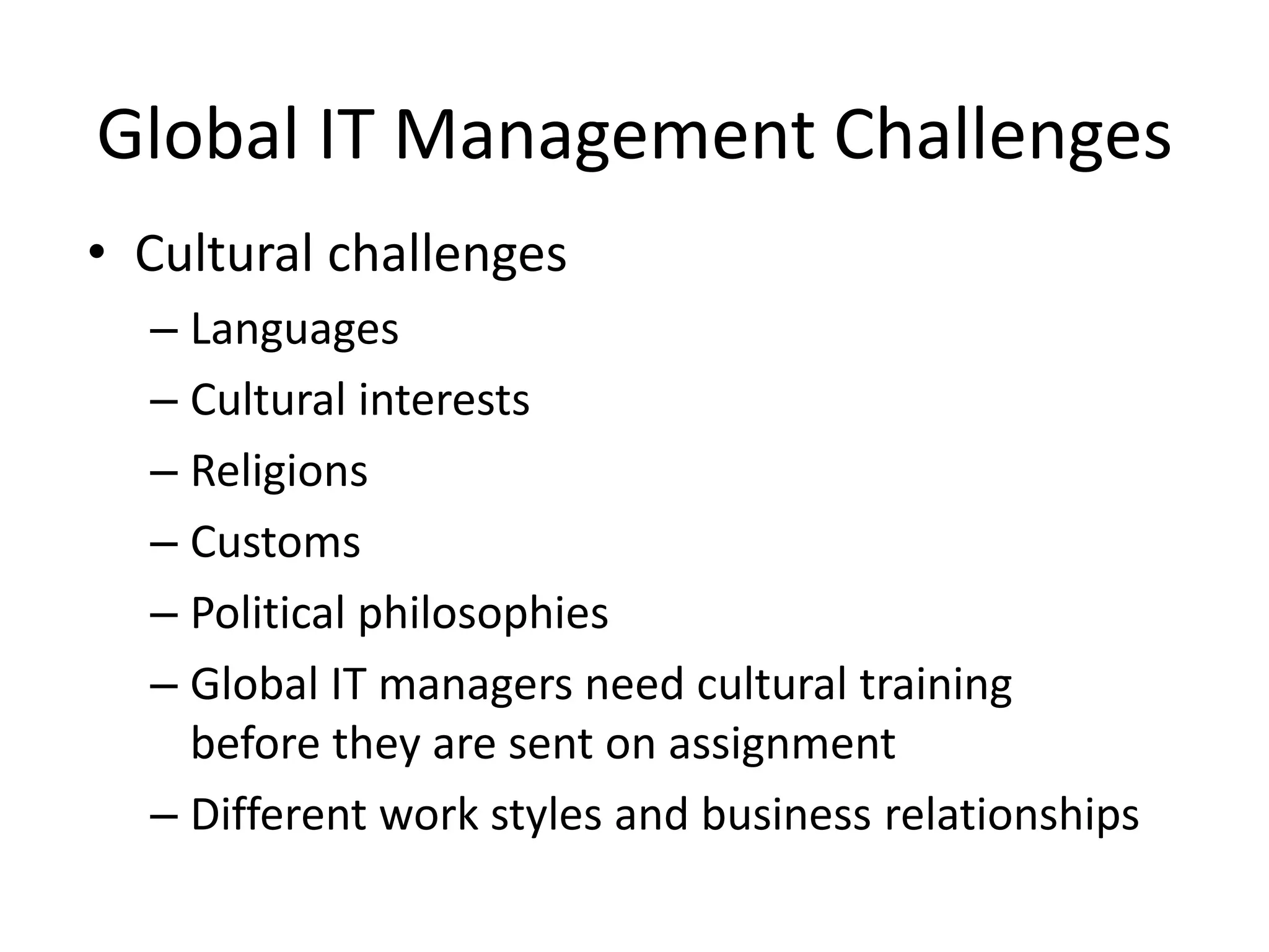 Chapter 14 enterprise and global management of it | PPTX