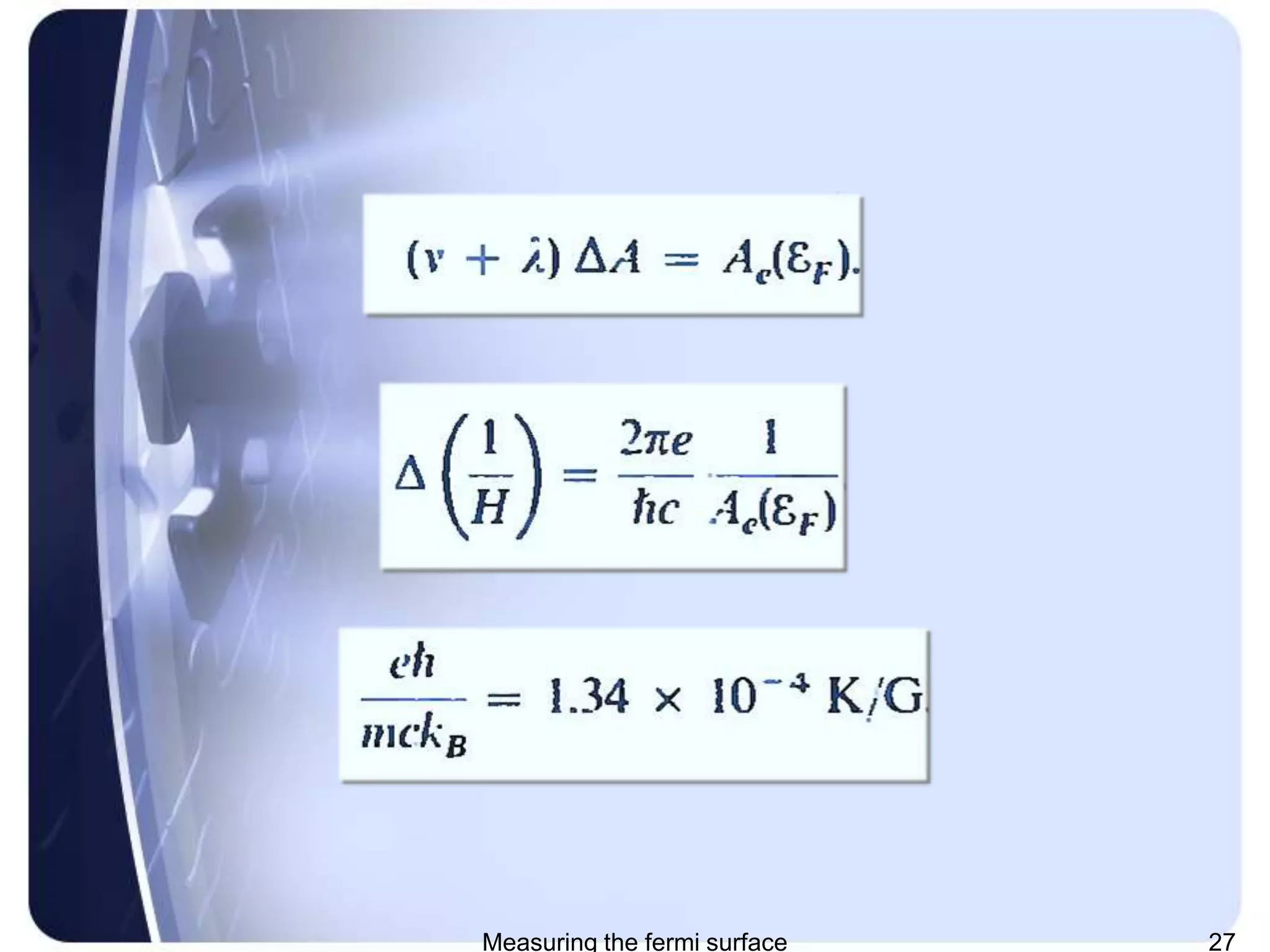 Measuring the Fermi Surface | PPSX