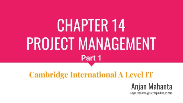 Project management part 1 | PPT