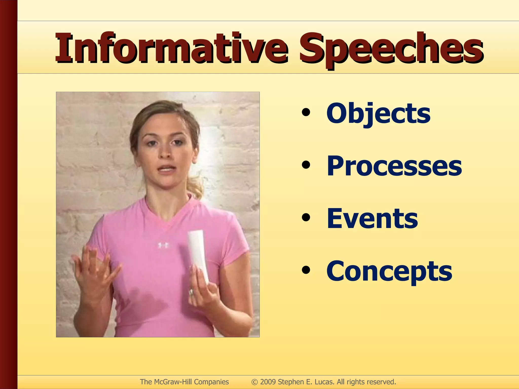 Chapter 14 - Speaking to Inform | PPT