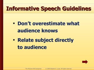 Chapter 14 - Speaking to Inform | PPT