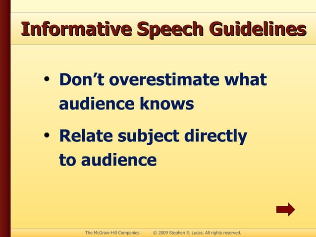Chapter 14 - Speaking to Inform | PPT
