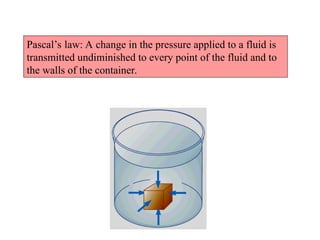 fluid statics, hydrostatics and pressure | PPT
