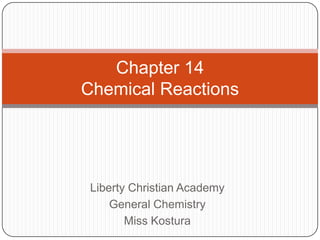 Chapter 14 Chemical Reactions | PPT
